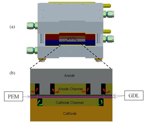 A Schematic Of Assembled Pemfc And B Of Revealed Cathode And Anode Download Scientific