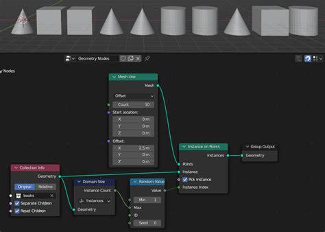 Geometry Nodes Create A Random Row Of Books Which I Have Created Previously Blender Stack