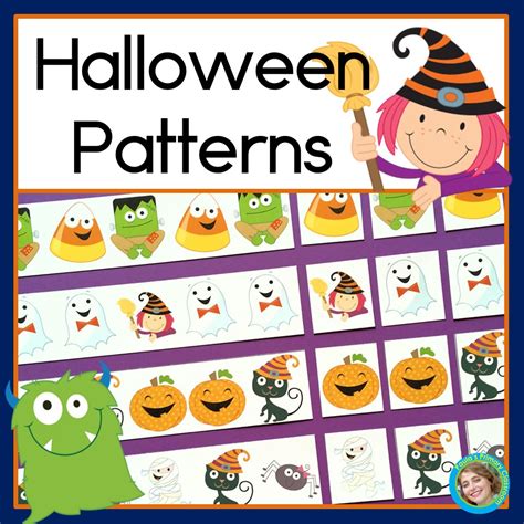 Halloween Patterns Math Center Ab Abc Aab And Abb Patterns Made By