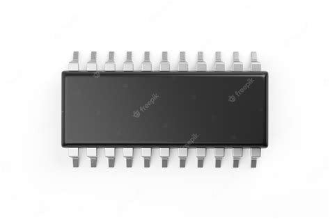 Premium Photo Long Microchip Isolated On A White Background 3d Rendering