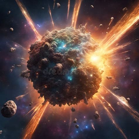 Ai Generated Illustration Of A Vibrant Star Explosion With Multiple