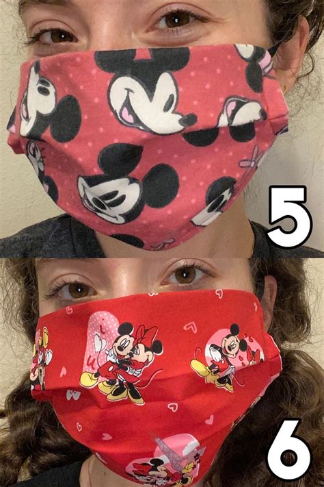 Homemade Disney Mickey Mouse Adult Face Mask Washable 100 Etsy