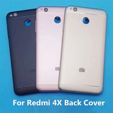 For Xiaomi Redmi 4X Back Cover Red Mi 4x Battery Cover Metal Rear Housing Door Phone Case Repair