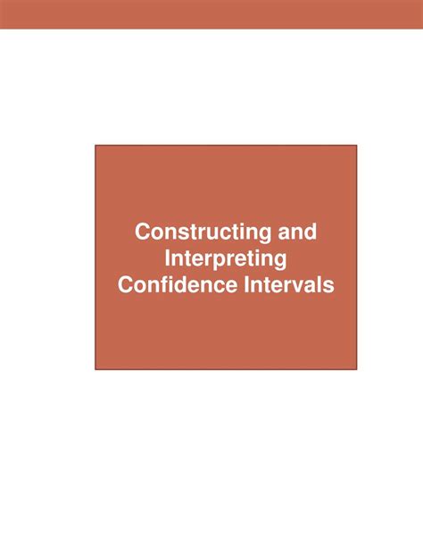 Ppt Constructing And Interpreting Confidence Intervals Powerpoint
