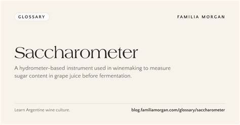 Saccharometer Meaning In Wine Familia Morgan Wine