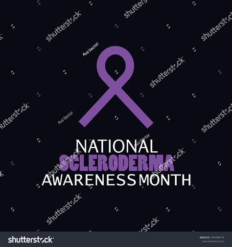 Vektor Stok National Scleroderma Awareness Month Greeting Card Tanpa