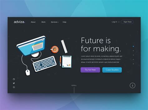 Parallax Scrolling Webpage Adviza Webpage Parallax Ux Design Inspiration
