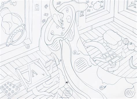 Amorphous Forms Invading Drawing Sandro Cocco