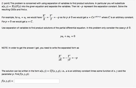 Solved This Problem Is Concerned With Using Separation Of