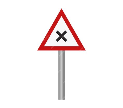 Premium Vector Crossroads Traffic Sign