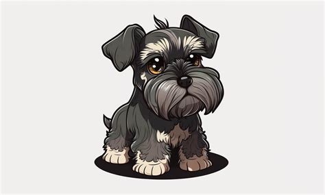 Miniature Schnauzer Cute Clipart Graphic By Poster Boutique · Creative
