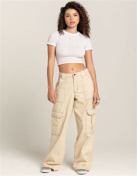 Rsq Womens Baggy Cargo Pants Ecru Tillys In 2024 Baggy Cargo