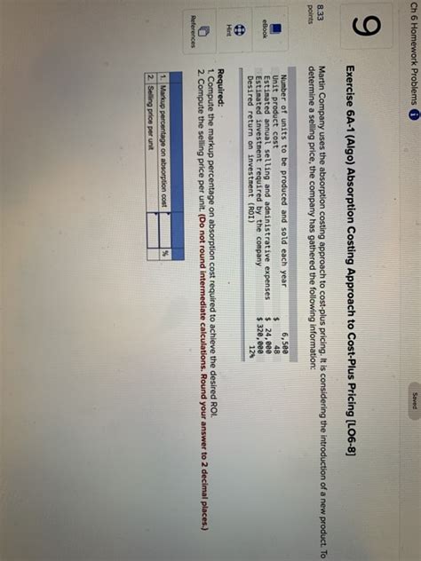 solved ch 6 homework problems a saved 9 exercise 6a 1 algo