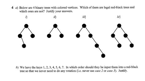 Solved A Below Are Binary Trees With Colored Vertices Chegg