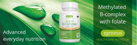Super B Complex Methylated Vitamin B Complex Tablets With Folate Igennus Healthcare Nutrition