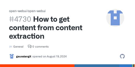 how to get content from content extraction · open webui open webui · discussion 4730 · github