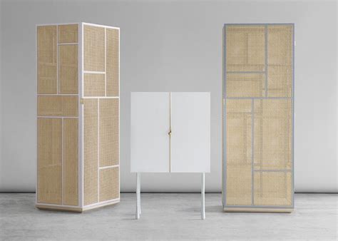 Grand编制大柜 瑞典mathieu Gustafsson家居设计师作品 灵感来自织藤和黄铜扣的复古手袋