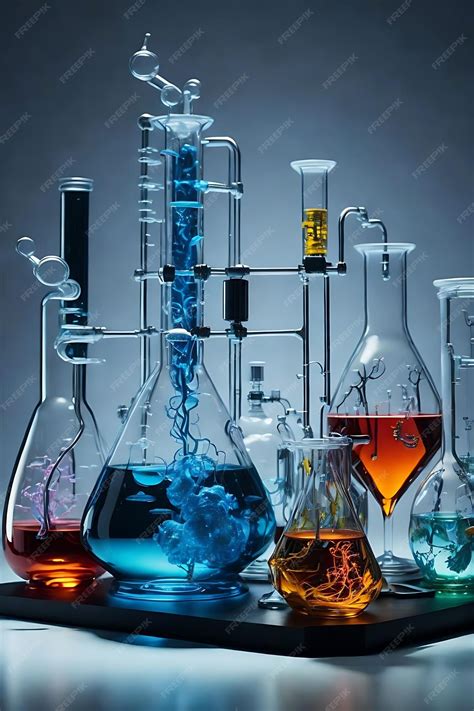 Premium Photo Glass Laboratory Chemical Test Tubes With Liquid For Analytical Generative Ai