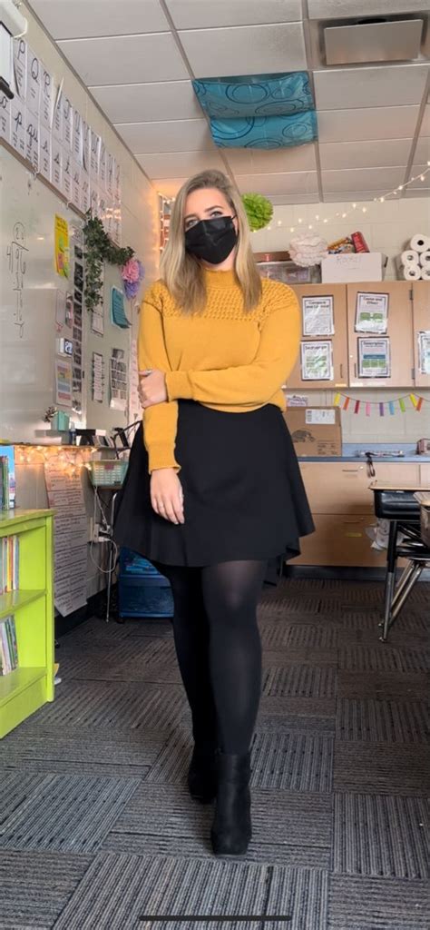 Pin By Cassidy Kessel On Teacher Outfits Tights Teacher Outfits High Waisted Skirt