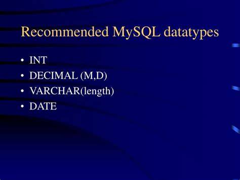 Ppt Database Design And Creation Using Mysql Powerpoint Presentation