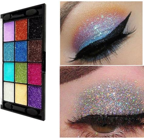 Rainbow Glitter Eyes Yawi New Glitter Eye Shadow Palette Shimmer Color