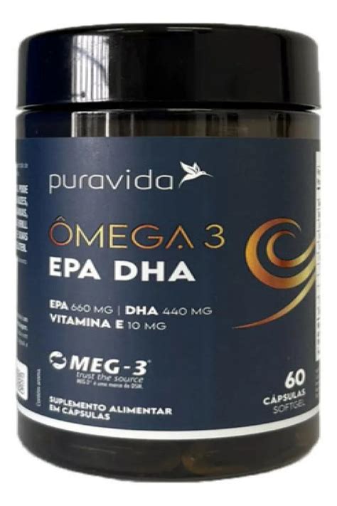 Omega 3 Epa Dha 60 Capsulas Puravida Droga Raia