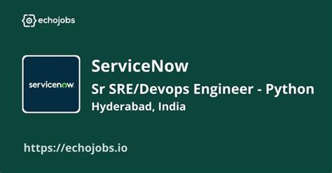 Servicenow Is Hiring Sr Sredevops Engineer Python Hyderabad India