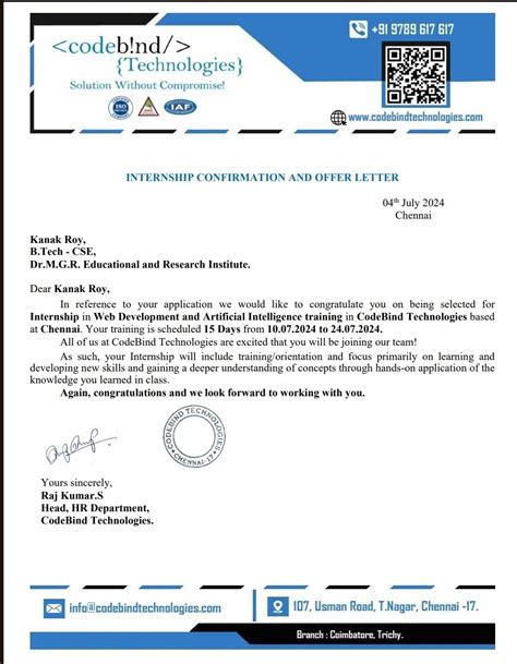 kanak roy on linkedin successfully got an internship on codebind