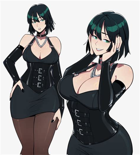 Aneurysm Ax Fubuki One Punch Man One Punch Man Highres 1girl Bare Shoulders Black Corset