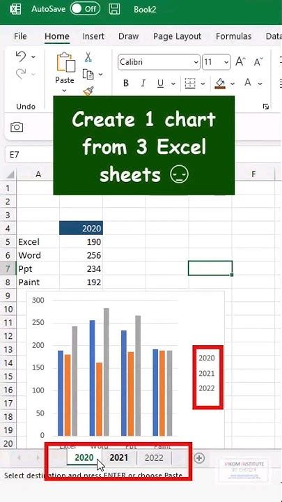Create 1 Charts From 3 Excel Sheets Vikominstitute Excel Charts