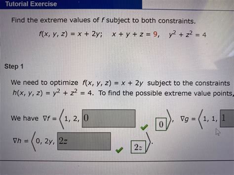 Solved Tutorial Exercise Find the extreme values of f | Chegg.com