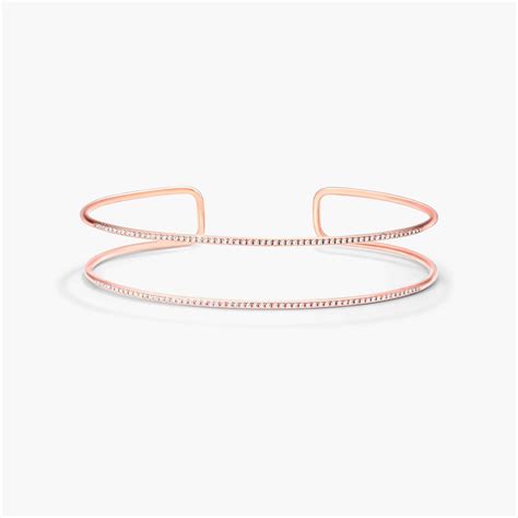 Two Row Cuff Diamond Bracelet In 14k Rose Gold By James Allen