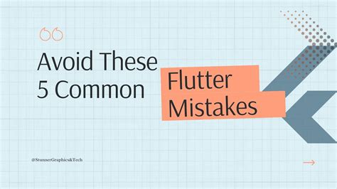 5 Common Flutter Mistakes To Avoid Flutter Development Tips Youtube