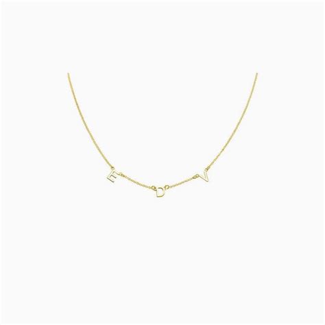 Gold Initial Necklaces Temple And Grace Canada