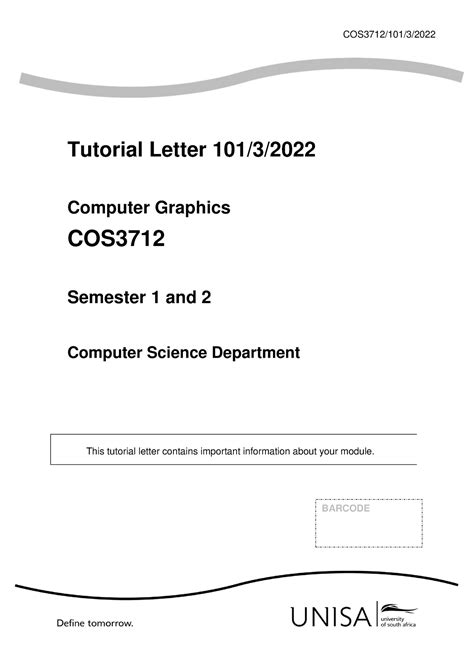101 2022 0 B Tutorial Letter 2022 Cos37121013 Tutorial Letter