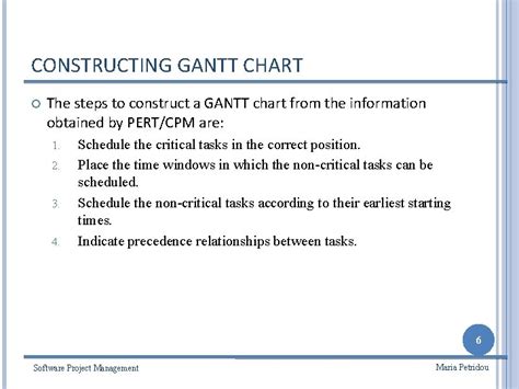 GANTT CHART GANTT Charts Constructing GANTT Charts