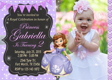 Sofia The First Invitation Princess Sofia Invitation Princess Sofia The