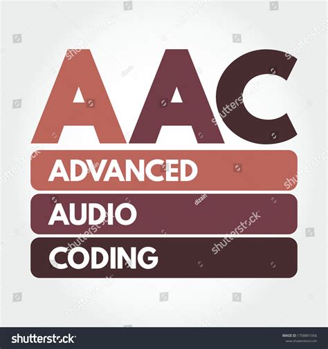 Aac Advanced Audio Coding Acronym Technology Stock Vector Royalty Free