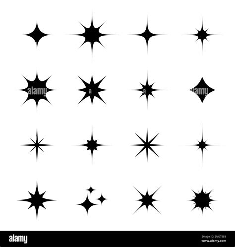 Sparkle Twinkle And Starburst Icons Star Or Sunlight Beam Energy And Magic Light Reflex