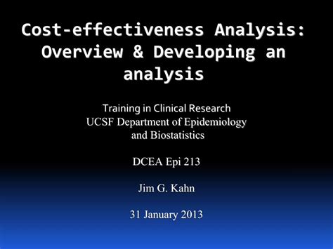 Ppt Cost Effectiveness Analysis Overview And Developing An Analysis Powerpoint Presentation
