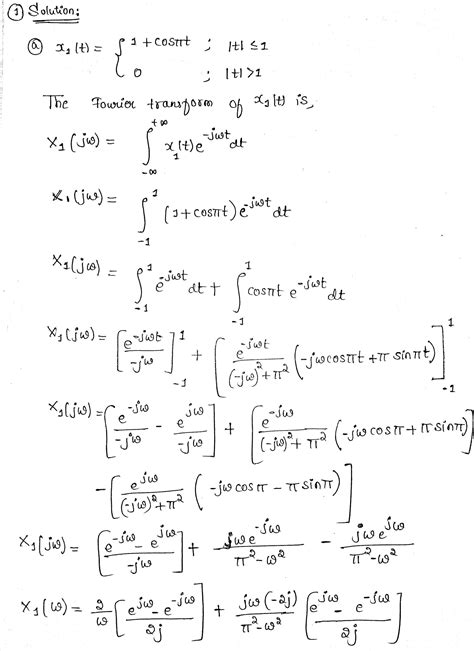 Solved 1 Compute The Fourier Transform Of Each Of The Following