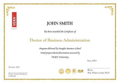 100 Online Dba Program Vern University Croatia