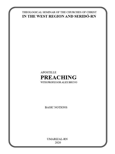 Preaching Handbook Basic Concepts Pdf Sermon Expository Preaching
