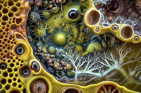 Premium Photo Delve Into The Intricate World Of Microorganisms And Insects Showcased In