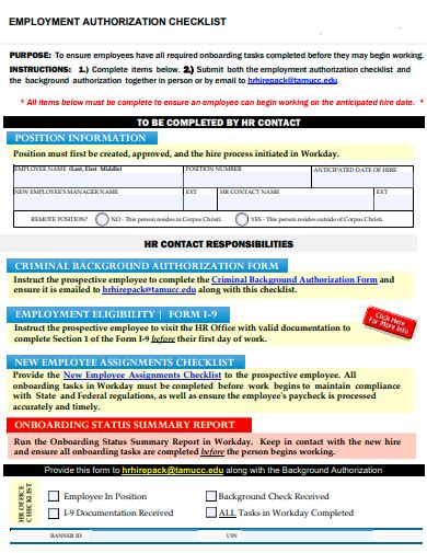 Free 33 Employment Checklist Samples In Pdf Ms Word