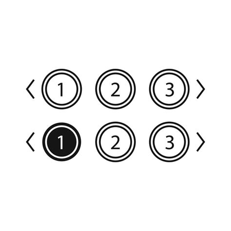 Pagination Bars Set Collection Buttons For Site Navigation Interface Elements For Menu And Box
