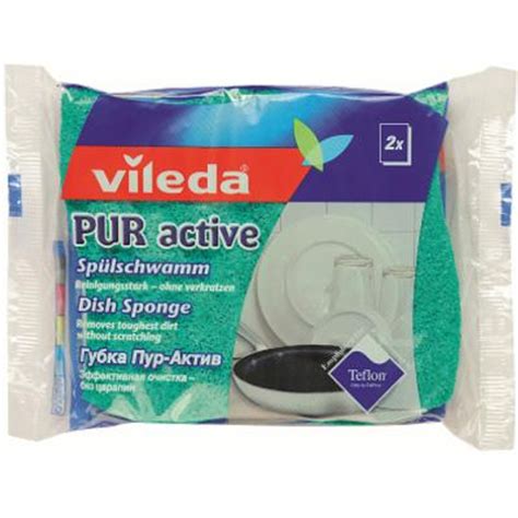 Губки кухонные Vileda Pur Active 2 шт. (4023103083943) – в интернет ...