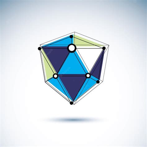 Premium Vector Innovation Technologies Logotype Isometric Abstract Vector Low Poly Shape