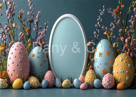 Avezano Pastel Easter Egg And Floral Backdrop Designed By Danyelle Pin