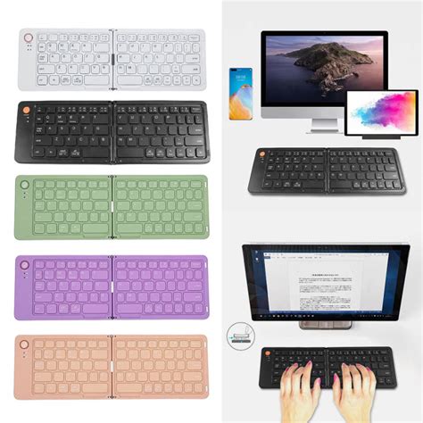 Foldable Wireless Keyboard Rechargeable Bluetooth Compatible Bt Keypad